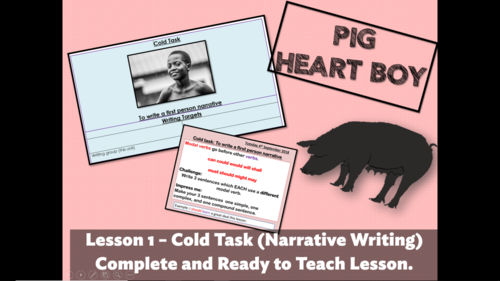 PIG HEART BOY YEAR 6 - LESSON 1 - COLD TASK | Teaching Resources