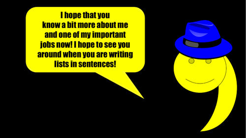 Commas in Lists PowerPoint | Teaching Resources Commas in Lists PowerPoint | Teaching Resources