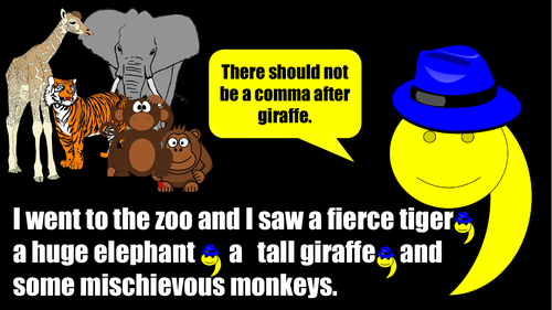 Commas in Lists PowerPoint | Teaching Resources Commas in Lists PowerPoint | Teaching Resources
