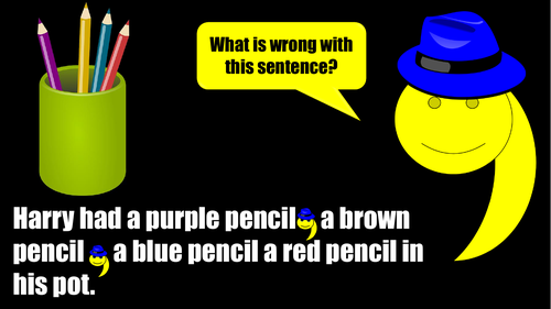 Commas in Lists PowerPoint | Teaching Resources Commas in Lists PowerPoint | Teaching Resources