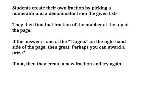 Fractions of Amounts - Problem Solving | Teaching Resources