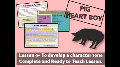 PIG HEART BOY YEAR 6 - LESSON 9 - TO DEVELOP A CHARACTER TONE AND VOICE ...