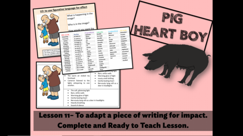 PIG HEART BOY YEAR 6 - LESSON 11 - TO USE FIGURATIVE LANGUAGE FOR ...