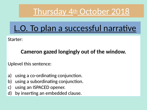 PIG HEART BOY YEAR 6 - LESSON 13 AND 14 - TO PLAN AND WRITE A NARRATIVE ...