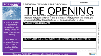 GCSE English Language 9-1: Structural Features Game (with Lesson Plan ...