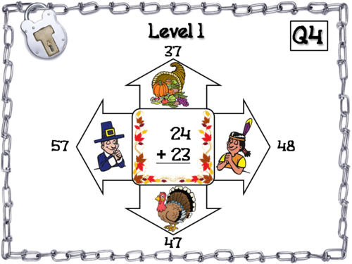 Double Digit Addition Without Regrouping Game: Thanksgiving Escape Room ...