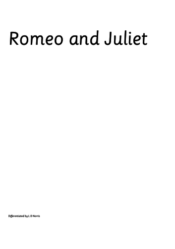 Easy Peasy Shakespeare play script: Romeo and Juliet | Teaching Resources