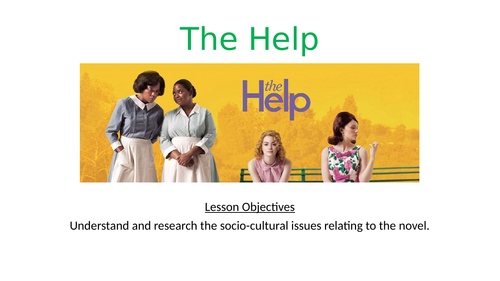 The Help - Kathryn Stockett | Teaching Resources