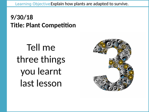 AQA GCSE: B16 Adaptations and Competition: L8 Competition in Plants ...