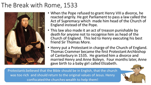 SEN: Why did Henry VIII break with Rome? | Teaching Resources