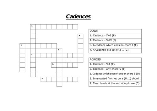 GCSE Music Crossword Starter Pack - 12 crosswords | Teaching Resources