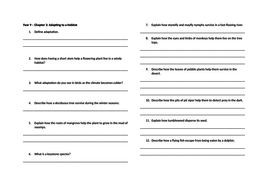 Cambridge Science Checkpoint 3 Worksheets | Teaching Resources