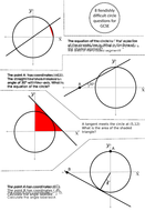 Equation of a circle - GCSE - Difficult! | Teaching Resources