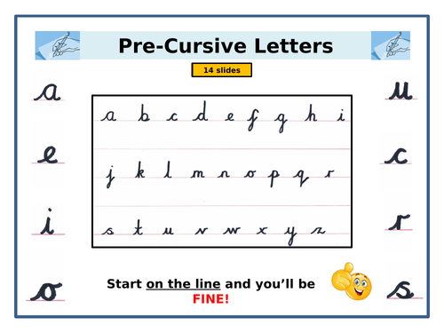 Pre-Cursive Handwriting - PowerPoint & Worksheets | Teaching Resources