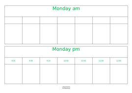 Visual Timetable suitable for KS2 | Teaching Resources