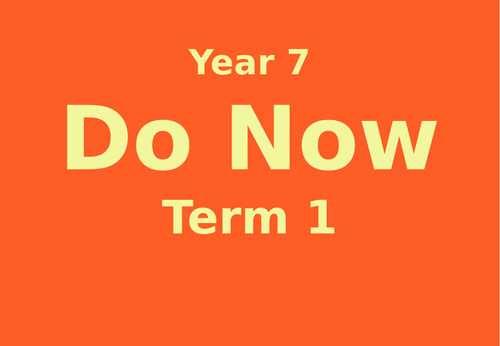 Vocabulary Do-Nows for Y7, 8 and 9 | Teaching Resources
