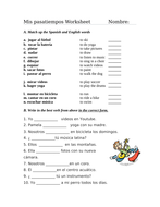 Mis pasatiempos: My Hobbies Spanish Worksheet | Teaching Resources