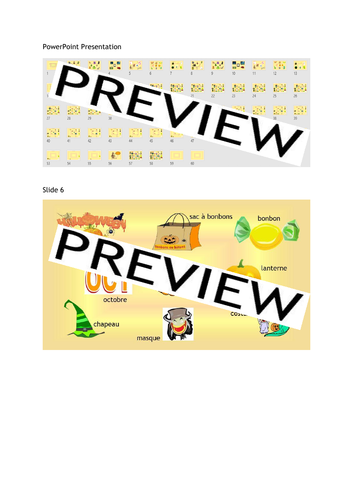 Halloween vocabulary activities French | Teaching Resources