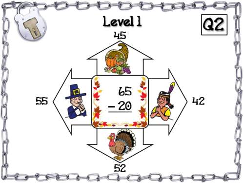 Double Digit Subtraction With and Without Regrouping: Thanksgiving ...