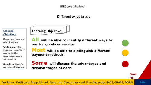 Different ways to pay | Teaching Resources
