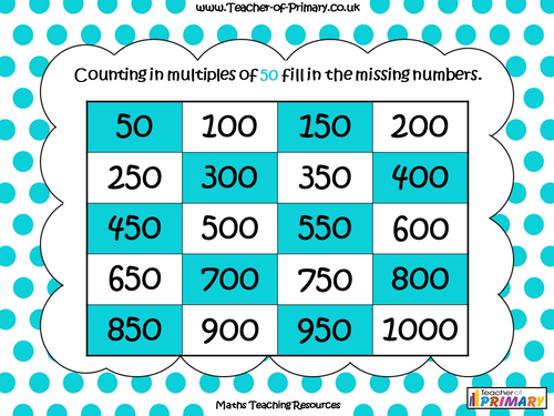 Counting in 50s to 500 | Teaching Resources
