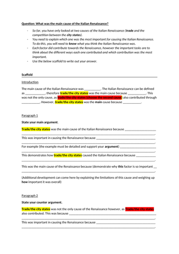 Why did the Renaissance begin in Italy? Audio-enabled unit, flipped ...