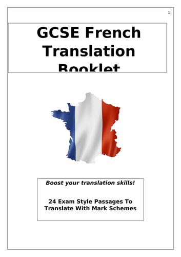 French GCSE Translation Complete Exam Practice Booklet with answers ...