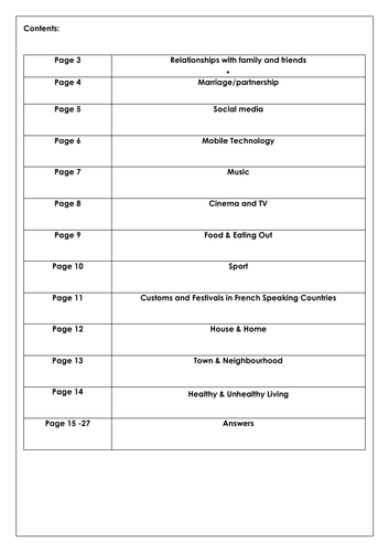 French GCSE Translation Complete Exam Practice Booklet with answers ...