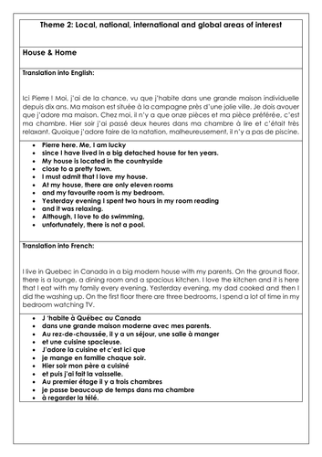 French GCSE Translation Complete Exam Practice Booklet with answers ...