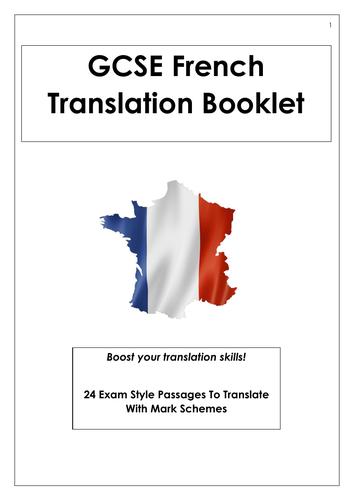 French GCSE Translation Complete Exam Practice Booklet with answers ...