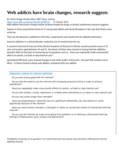 IBDP English B Human Ingenuity Unit - The Internet and Internet ...