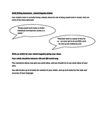 IGCSE ESL School Magazine Article Exam Prompts | Teaching Resources