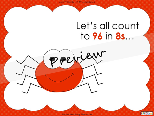 Counting in 8s to 96 - Year 3 | Teaching Resources