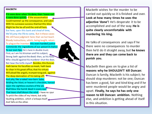 Macbeth Act 1 Scene 7 | Teaching Resources