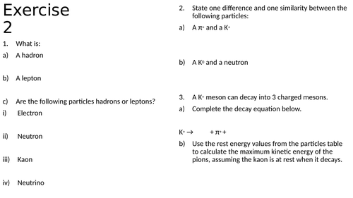 A Level Physics Quarks and Leptons 1 : A Variety of Particles ...