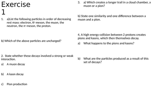 A Level Physics Quarks and Leptons 1 : A Variety of Particles ...