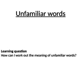 Fun reading strategies lesson (working out the meaning of unfamiliar ...