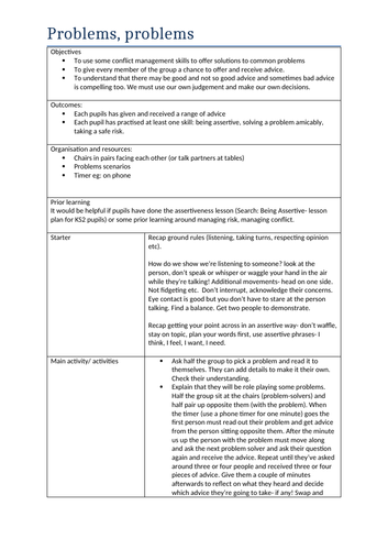Solving friendship problems KS2 PSHE | Teaching Resources