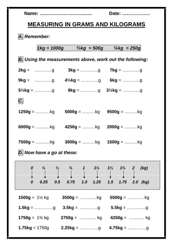 Measuring Weight - 2 Worksheets | Teaching Resources