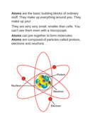 Introduction to Atoms | Teaching Resources