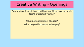 Story openings | Teaching Resources