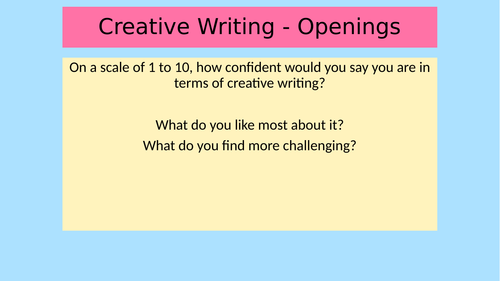 Story openings | Teaching Resources
