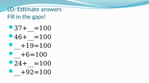 Estimating answers lesson | Teaching Resources
