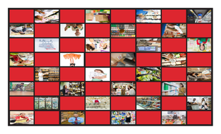 Grocery Shopping Spanish Legal Size Photo Checkerboard Game | Teaching ...