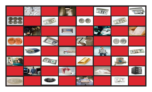 Money and Banking Spanish Legal Size Photo Checkerboard Game | Teaching ...