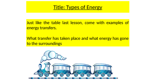 Conservation of Energy - Energy Stores and Transfers | Teaching Resources