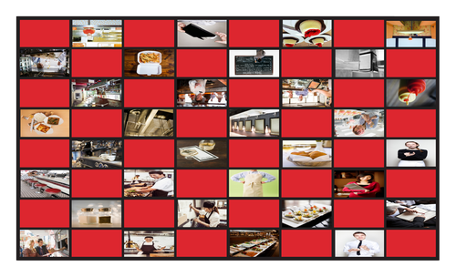 Restaurants and Fast Food Spanish Legal Size Photo Checkerboard Game ...