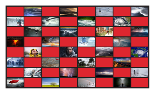 Seasons and Weather Spanish Legal Size Photo Checkerboard Game ...