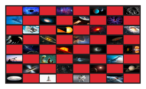 Space and Astronomy Spanish Legal Size Photo Checkerboard Game ...
