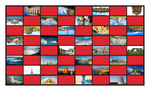 Vacation and Sightseeing Spots Spanish Legal Size Photo Checkerboard ...